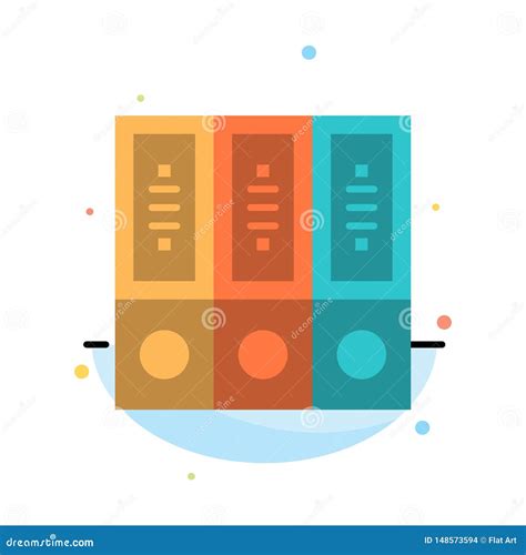 Files Archive Data Database Documents Folders Abstract Flat Color Icon Template Stock