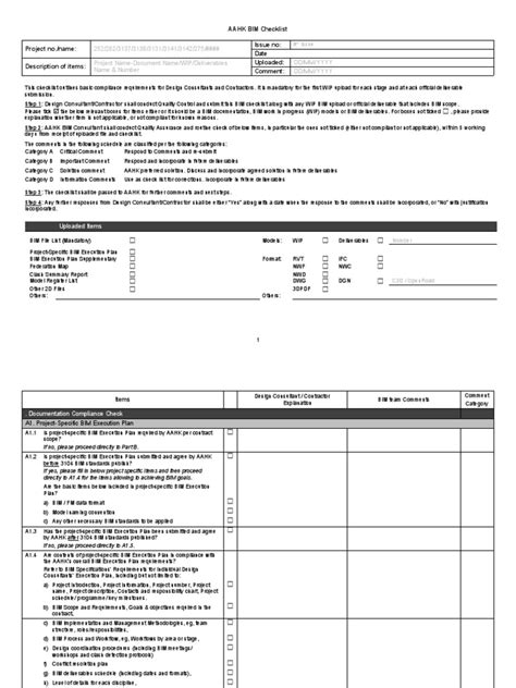 08 App F Bim Checklist V4 Pdf Building Information Modeling Autodesk Revit