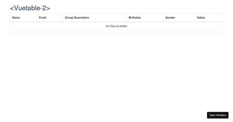 vuetable 2 with bootstrap 4 codesandbox