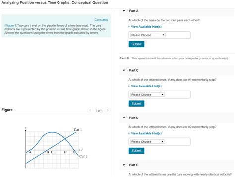 Solved Analyzing Position Versus Time Graphs Conceptual