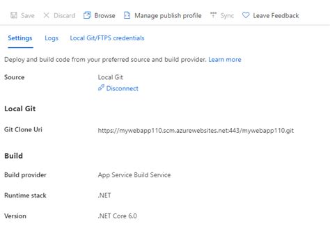 Deploy Your Webapp To Azure App Service Through Local Git E Gabriel Blog