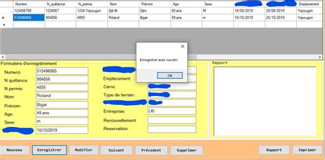 Problème d enregistrement infos saisie dans un formulaire en VB dans ma base de données