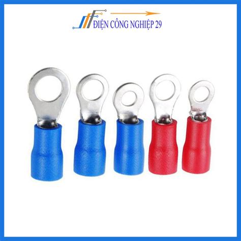 Đầu Cos Dây Điện Tròn Bọc Nhựa Rv 1 25 3 4 5 8 Đầu Cốt Bấm Dây Điện