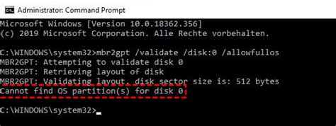 best way to fix “mbr2gpt cannot find os partition” in windows 10