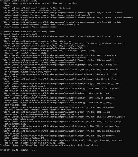 训练一段时间便报错中断 Issue svc develop team so vits svc GitHub