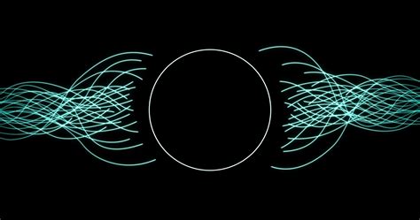 Futuristic Audio Waveform Isolated On Black Solid Seamless Loop Animation Of Moving Sound Wave