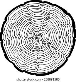 Black White Tree Rings Background Stock Vector Royalty Free 238891585