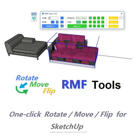 Sketchup Plugins Extension Tutorial 2025 Rmf Tools One Click Rotate Move Flip Shopee