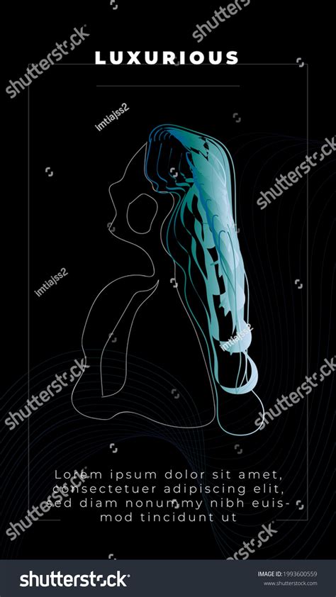 Image Beautiful Girl Line Art Sketch Stock Vector Royalty Free
