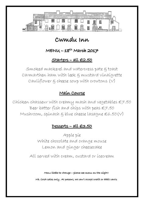 Food Night In The Community Run Restaurant Cwmdu