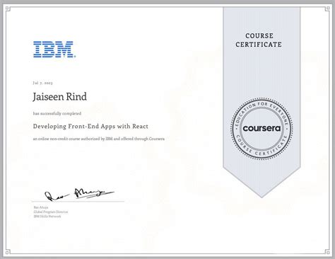 Completed Reactjs Course From Ibm Jaiseen Rind Posted On The Topic Linkedin