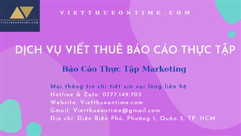 Download Bài Báo Cáo Thực Tập Marketing Full Đề Tài