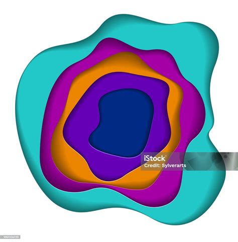 다채로운 종이 컷아웃 매력적인 모양 레이어를 추상화 스타일을 잘라 종이에 그림을 벡터 비즈니스 카드 프레 젠 테이 션 전단지 또는 포스터에 대 한 레이아웃입니다 0명에 대한