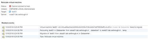 Vmware Svmotion Error Cannot Connect Host Dell Us