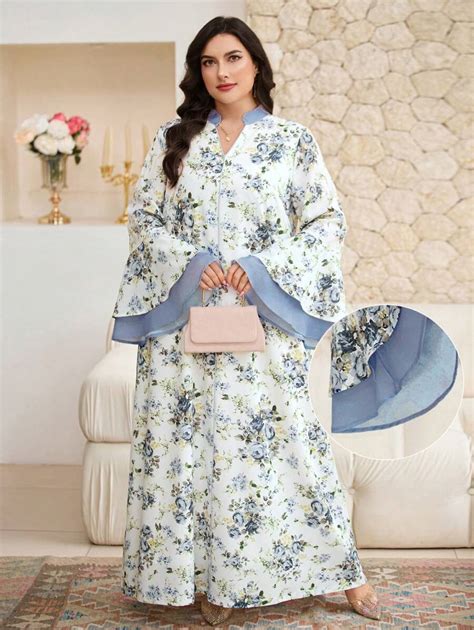 Shein Najma Curve Plus Size Womens Turkish And Arabian Traditional Maxi