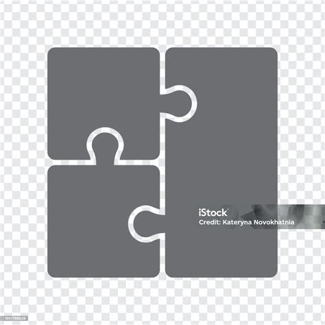 회색으로 된 간단한 아이콘 퍼즐 웹 사이트 디자인 앱 Ui를 위한 투명한 배경에 있는 세 가지 요소의 간단한 아이콘 사각형