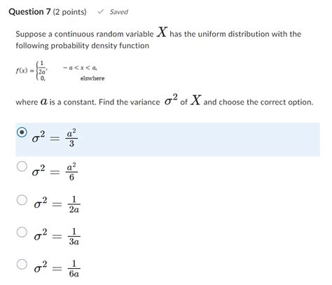 Solved Suppose A Continuous Random Variable X Has The Chegg