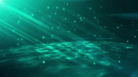 Cyan Realistic 3d Particle Underwater Particle Bouncing Floor Floating