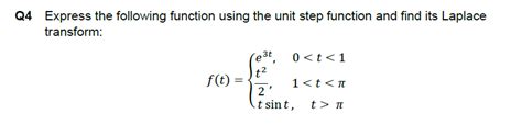 Solved Q4 ﻿express The Following Function Using The Unit