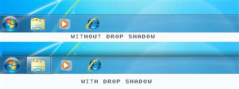 enable shadow effect to windows 7 taskbar also techtrickz