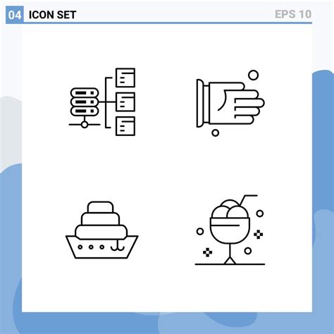 Universal Icon Symbols Group Of 4 Modern Filledline Flat Colors Of Network Liner Social