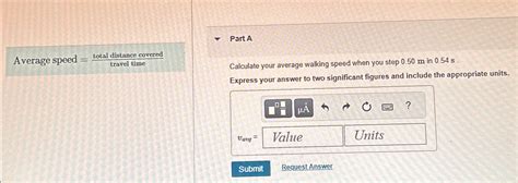 Solved Part A Average Speed Chegg