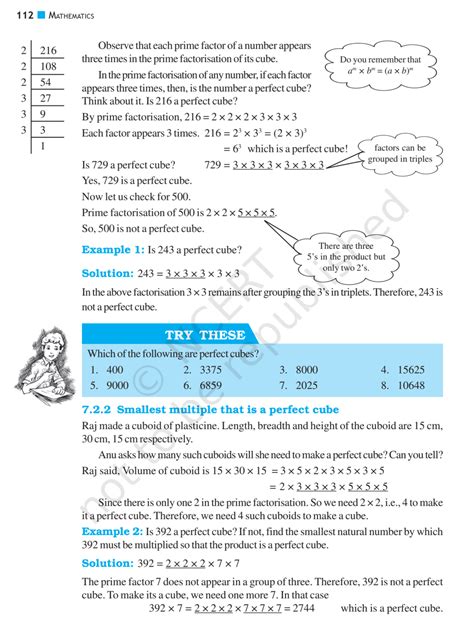 Ncert Book Class 8 Maths Chapter 7 Cubes And Cube Roots