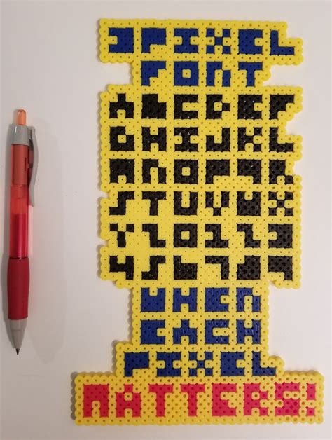 3 Pixel Font When Each Pixel Matters Pixel Art And Perler Bead Sprites