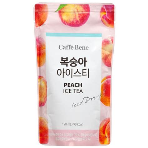 복숭아 아이스티 파우치 190ml 카페베네 홈플러스 택배배송