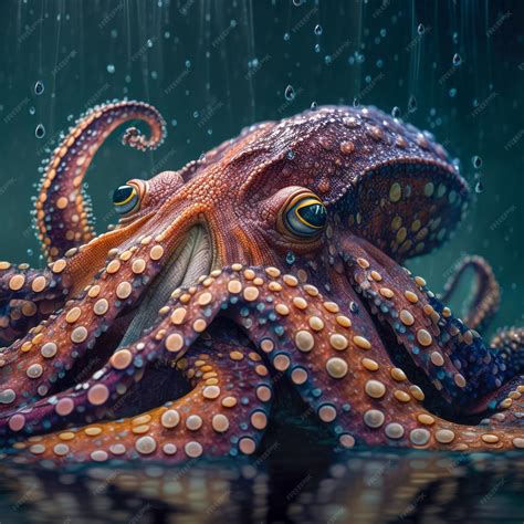 Premium Ai Image Scary Octopus With Tentacles Generative Ai Technology