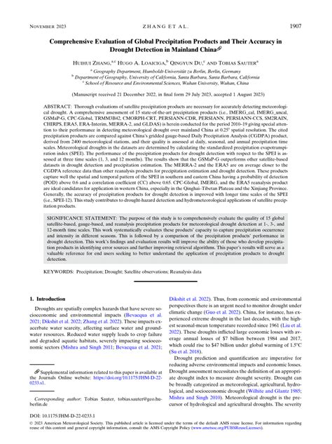 Pdf Comprehensive Evaluation Of Global Precipitation Products And