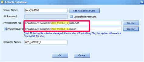 Troubleshooting Attach Database Error One Or More Files Do Not Match The Primary File Of The