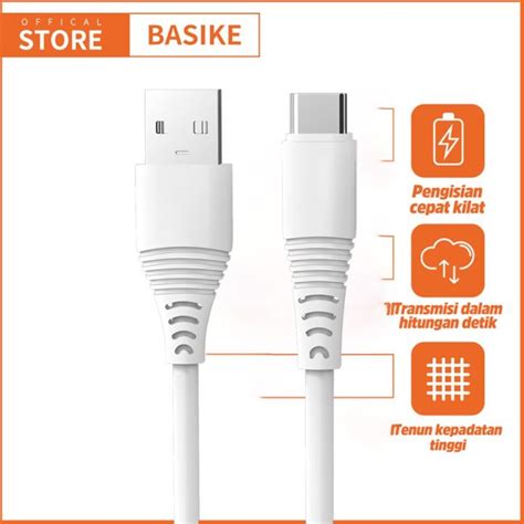 Basike Kabel Date USB To Micro Type C Lightning Iphone 1M 5V 1 5A Lazada Indonesia