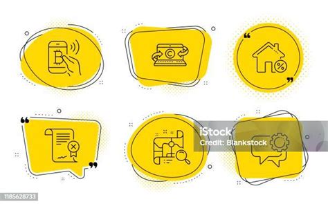 대출 집 검색지도 및 카피 라이팅 노트북 아이콘 세트 벡터 기포에 대한 스톡 벡터 아트 및 기타 이미지 기포 대출 마케팅