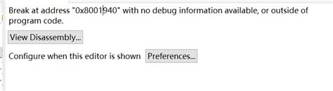 St Link仿真程序时出现break At Address With No Debug Information Available 24