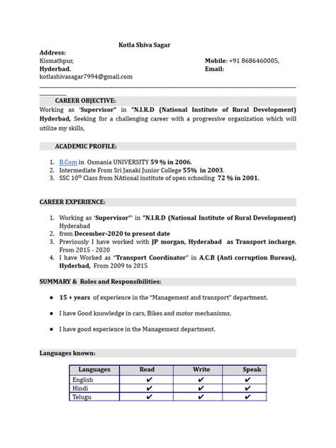 Kotla Shiva Sagar Resume 2 Pdf
