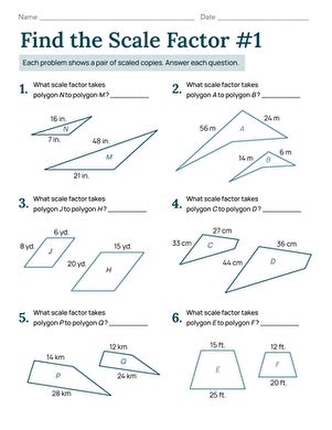 Find The Scale Factor Worksheet Education Com