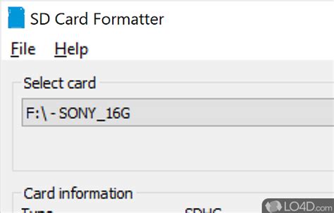 Formatting Sd Card