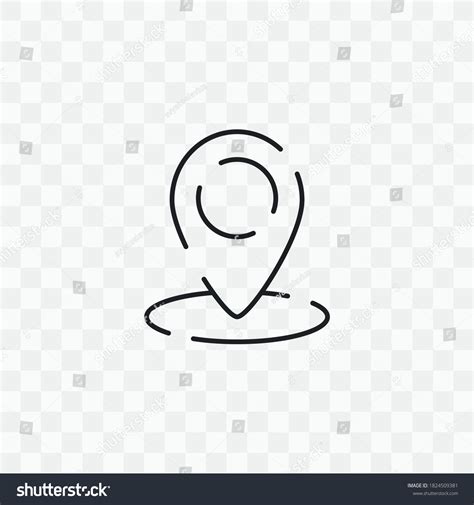 Map Pointer Icon On Transparent Background Stock Vector Royalty Free Shutterstock