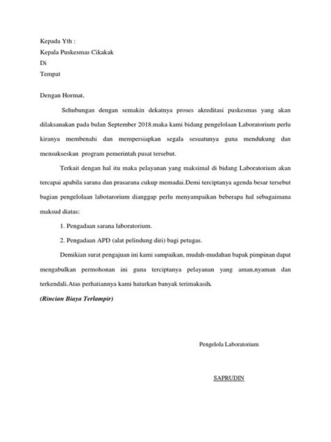 Surat Pengajuan Apd Pdf