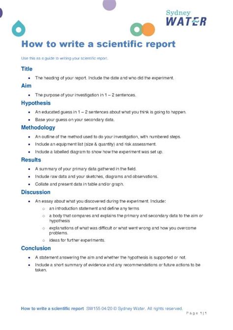 Scientific Report Example Pdf 98053 How To Write A Scientific Report