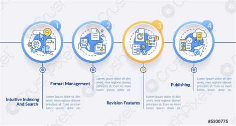 Content Management Systeem Attributen Cirkel Infografisch Sjabloon Data