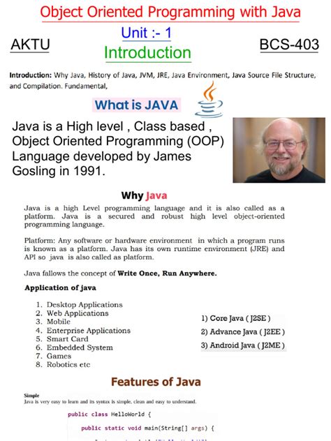 Unit 1 Oops With Java Unit1 Pdf Method Computer Programming Class Computer Programming