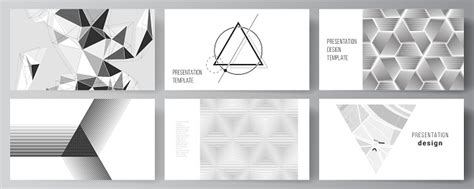 프리젠 테이션 슬라이드 비즈니스 템플릿의 최소 추상 벡터 일러스트 레이아웃 다른 삼각형 스타일 패턴을 사용하여 추상 기하학적