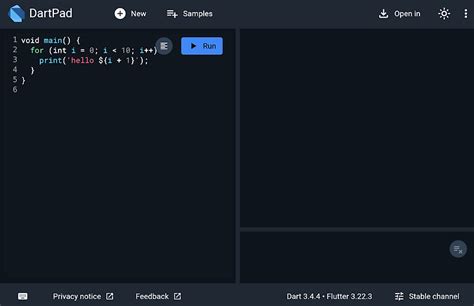 Dartpad 웹에서 직접 Dart 프로그래밍을 체험해 보세요 Ide