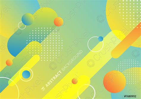 Abstract Colorful Rounded Geometric Shapes Lines In Diagonal Rhythm With Stock Vector 1680952