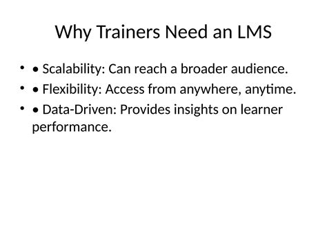 learning management systems for trainers ppt