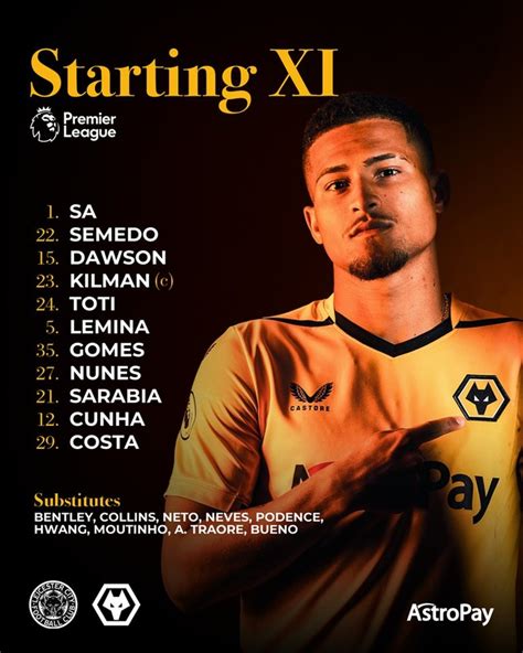 Epl 라인업 리그 3호골 도전 황희찬 교체 명단울버햄튼 레스터전 선발 공개 네이트 스포츠