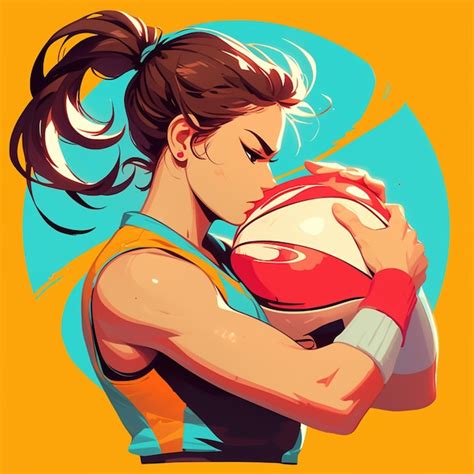 Premium Vector A New Zealander Woman Is Playing Netball