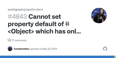 cannot set property default of which has only a getter · issue 4843